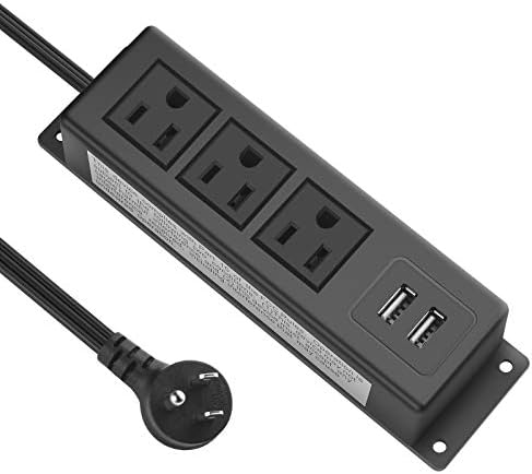 Amazon.com: Surface Mounted Power Strip 3 AC Grounded Outlets Mountable ...