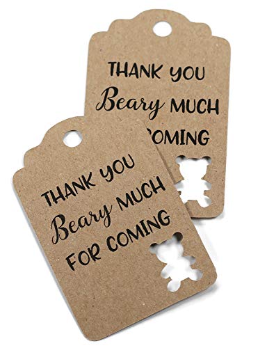 Amazon.com: Teddy Bear Themed Favor Tags - Thank You Beary Much for ...