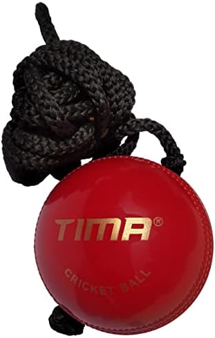 TIMA Leather Cricket Shot Practice Hanging Ball, String Cricket Ball ...
