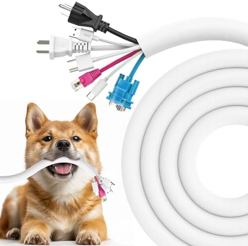 Amazon.com: UOMTFAI Dog and Cat Cord Protector 10ft - 3/8inch, Flexible ...