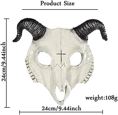 Amazon.com: kasahara Halloween Goat Skull Mask Animal Mask Costume ...