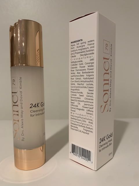 Amazon.com : Sonnet79 SKIN_TREATMENT_MASK 24K Gold Cleansing Mask for ...