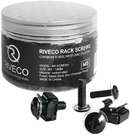 RIVECO M5 Rack Screws & Cage Nuts for Server Cabinets & Racks Mounting ...