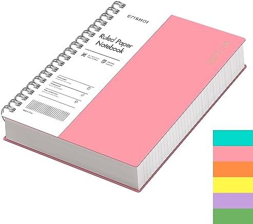 EMSHOI B5 Notebook Lined 300 Pages/150 Sheets, Spiral Notepad Multi ...