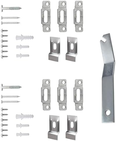 JianLing 2 Sets Hanging Anti-Theft Locking Fixed Picture Hooks Set with ...