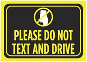 Amazon.com : Please Do Not Text and Drive Print Black Yellow Poster ...