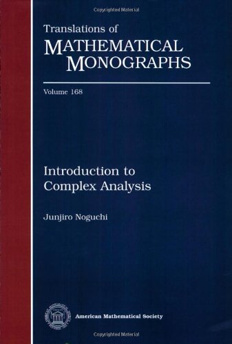 Introduction to Complex Analysis: Junjiro Noguchi: 9780821844472: Amazon.com: Books