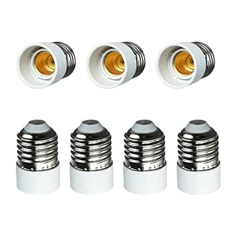 Buy Othmro 7Pcs E27 to E14 Light Socket Bulb Base Adapter Converter Commutator White Light ...