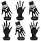 Amazon.com: MOOCA 6-Piece Real Wooden Hand Form Jewelry Display Set, 2 ...