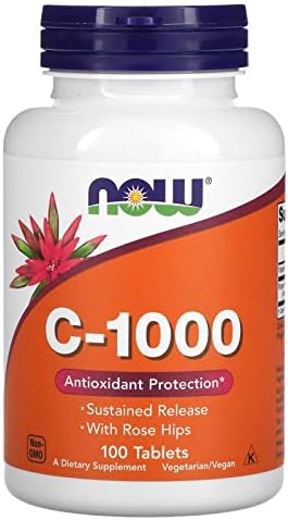 Amazon.com: NOW Supplements, Vitamin C-1,000 with Rose Hips, Sustained ...
