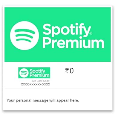 Spotify Premium Standard Annual Card E-Gift Card -India Redemption Only ...