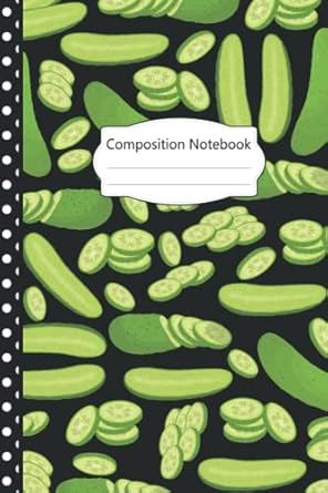 Amazon.com: Cucumbers Composition Notebook: Pretty Cucumbers Blank ...