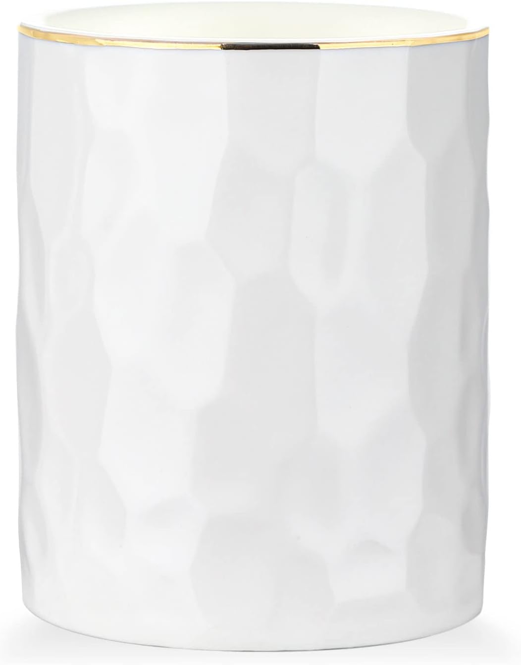 Amazon.com: WHJY Ceramic White Pencil Cup, Makeup brushes Holder, Gold ...