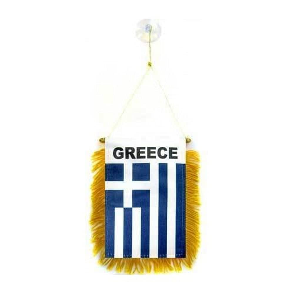 Amazon.com : AZ FLAG Greece Mini Banner 6'' x 4'' - Greek Pennant 15 x ...