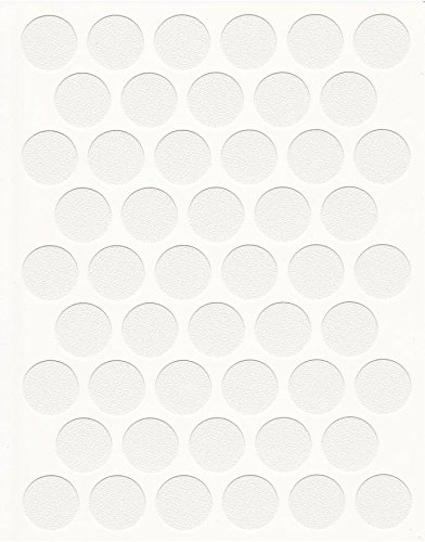 Amazon.com: Self Adhesive Screw Cap Cover 9/16" (1 Sheet 50 caps) White ...