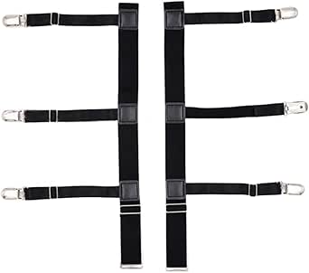 Shirt Stays for Men, Elastic Shirt Tucker, Adjustable Shirt Garters ...