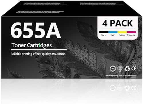 Amazon.com: 655A Toner Cartridges 4 Pack Replacement for HP 655A Toner ...
