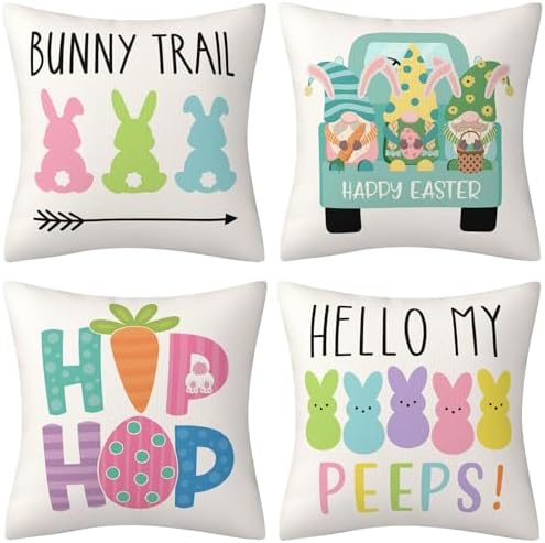 Amazon.com: Easter Pillow Covers 18X18 in My Peeps Bunny Couch Pillow ...