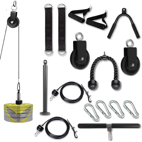 FIRE FITNESS Biceps , Triceps Cable Workout Pulley System Attachments ...