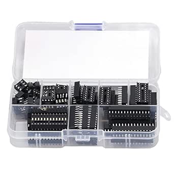 66Pcs DIP IC Chip Socket Insulating Plastic Wide IC Socket Adapter with ...