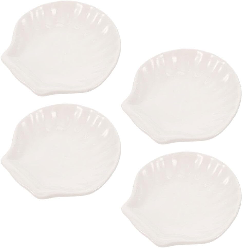 Amazon.com: Kichvoe 4pcs Shell Shaped Tea Bag Holder Coasters Seasoning ...