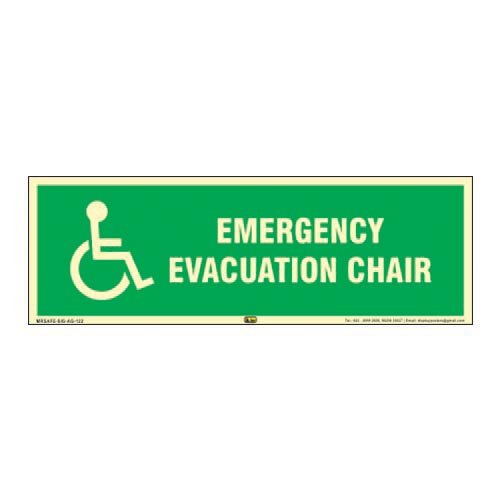 Mr. Safe - Emergency Evacuation Chair Sign Premium Quality Autoglow ...