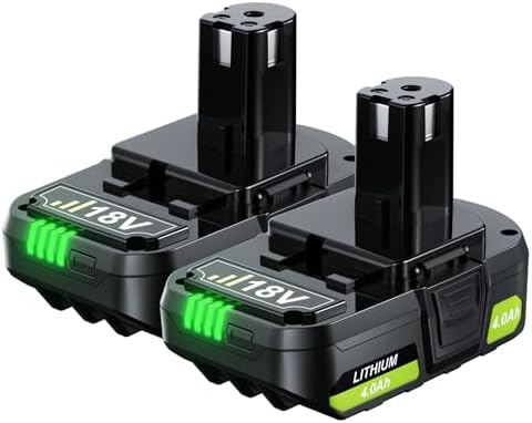 Amazon.com: TURPOW New Model 4.0Ah Replacement for Ryobi 18V Battery ...