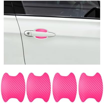 Amazon.com: Ziciner 4 PCS Car Door Handle Sticker, Carbon Fiber Texture ...