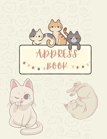 Amazon.com: Cats Theme Address Book: Large Size 8 x 11 inches . 120 ...