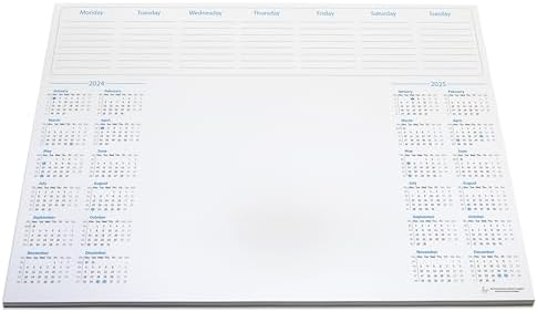 Weekly Planner Desk Pad by Clear Mind Concepts® - 52 Undated A3 Tear ...