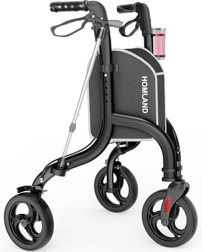 Amazon.com: HOMLAND 3 Wheel Walkers for Seniors, FSA/HSA Eligible ...