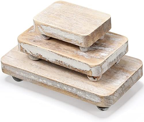 Amazon.com: 3 Pcs Wooden Risers for Display Wood Pedestal Stand Wooden ...