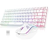 RedThunder 60% Wireless Gaming Keyboard and Mouse Combo, RGB Backlit ...