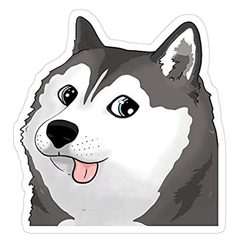 Buy Siberian Husky Doge/moonmoon Meme, Siberian Husky Decal Sticker ...
