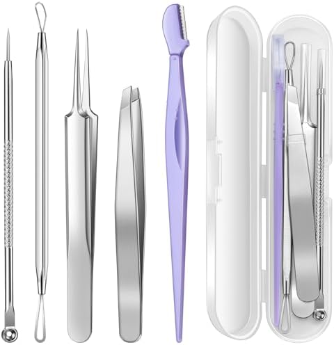 Amazon.com: TsMADDTs Blackhead Remover Tools and Ingrown Hair Tweezers ...