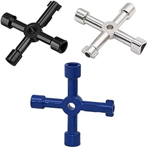 Utilities Key, 3 Pcs Box Key Gas Key Radiator Key 4-Way Multi ...