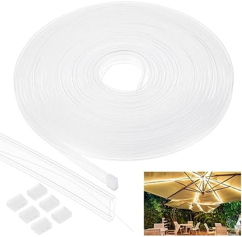 PATIKIL Silicone Tube Sleeve, 33ft/10Meter 10mm Flexible LED Channel ...