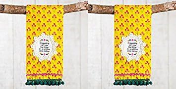 Amazon.com: Natural Life Set of 2 Crochet Hand Towel"Friendship Isn't ...