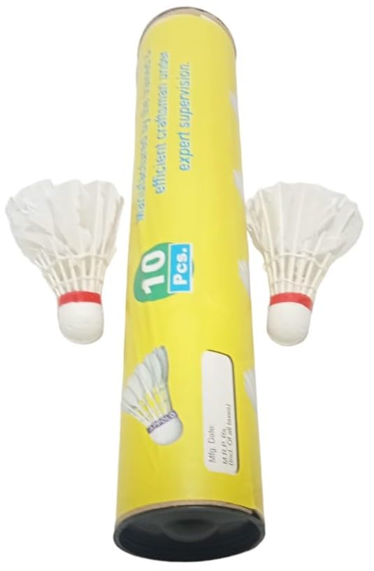 Buy A.J BADMINTION Shuttlecock 100%(CHIDI) Pack of 10 Online at Low ...