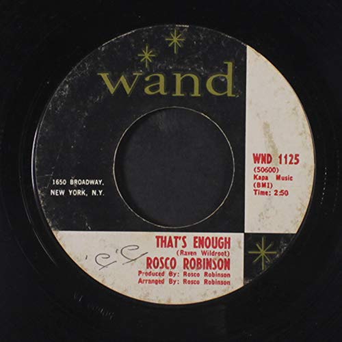 ROSCOE ROBINSON - that's enough / one more time - Amazon.com Music