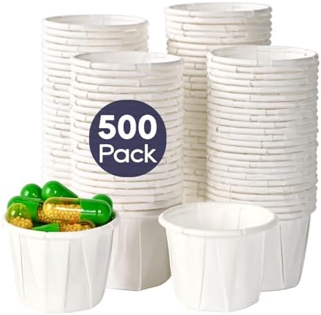 Amazon.com: Disposable Paper Souffle Medicine Cups 3/4 oz [Pack of 2500 ...