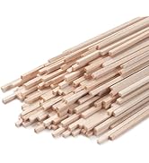 Amazon.com: Square Wooden Dowel Rods, 6 PCS 1" x 12" Square Wood Dowel ...