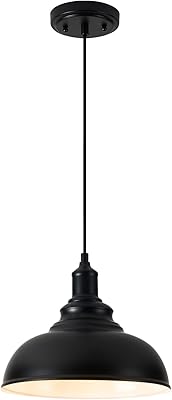 LOG BARN Pendant Lighting with Cutouts on Top, Industrial Silver ...