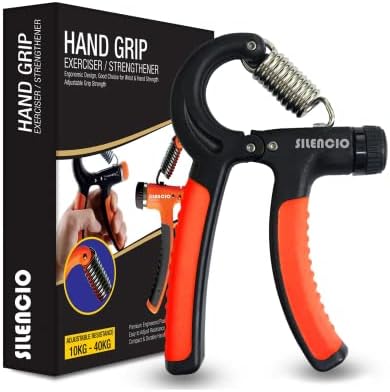 Buy SILENCIO Adjustable Hand Grip Strengthener 10 kg to 40 kg, Hand Gripper for Men & Women for ...
