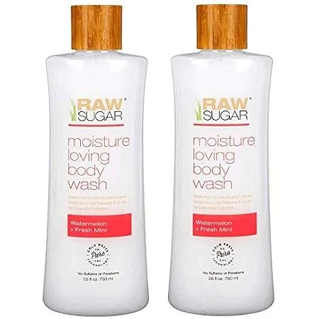 Amazon.com : Raw Sugar Moisture Loving Body Wash Watermelon + Fresh ...