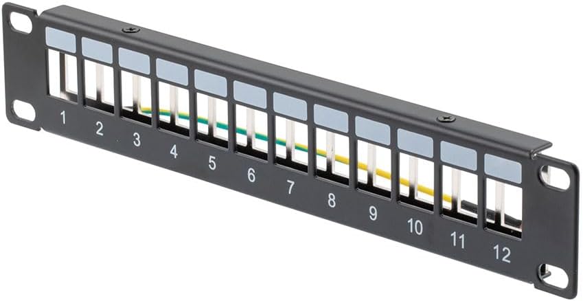 Amazon.com: NavePoint 10 Inch Wide 12-Port Modular Patch Panel, 1U ...