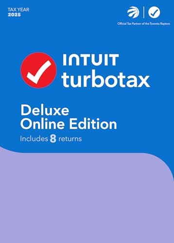 TurboTax Deluxe Online Edition 2025 - 8 Returns - English - Cloud ...