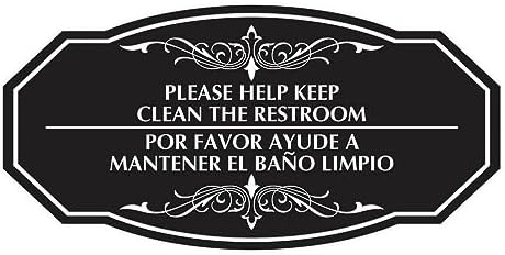 Amazon.com : Signs ByLITA Victorian Please Help Keep Clean the restroom ...