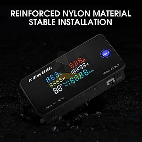 Serplex Energy Meter, Voltmeter, 7 in 1 AC 50-300V 100A Watt Meter ...