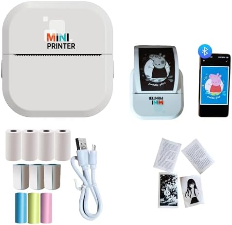 Amazon.com: Apexhap Mini Thermal Printer,Mini Printer Sticker Maker ...